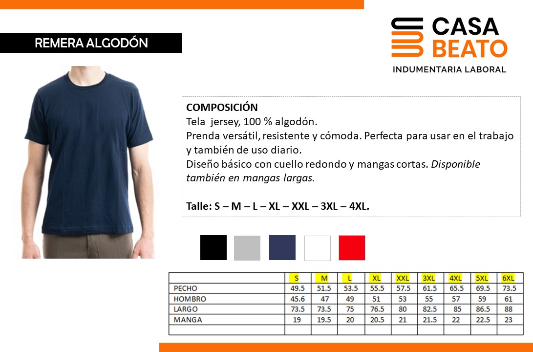 REMERA ALGODÓN – Casa Beato